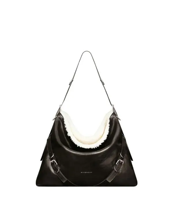 Givenchy Voyou Large Leather Shoulder Bag - Chocolate