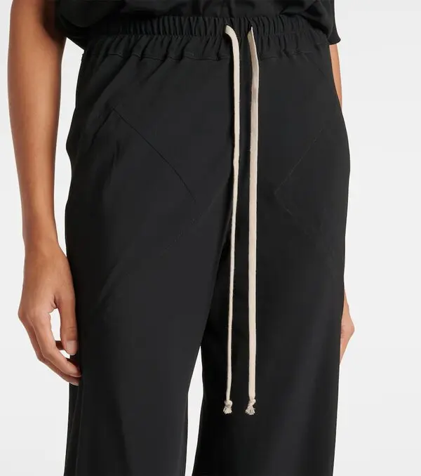 Rick Owens Dietrich Drawstring Crepe Cady Straight Pants