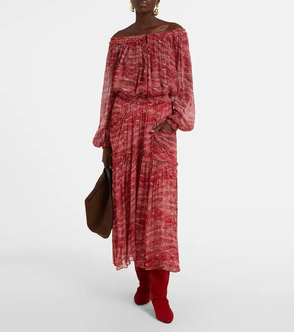 MARANT ETOILE Veronique Chiffon Maxi Skirt