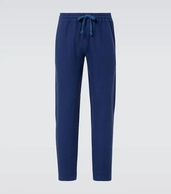 Fedeli Linen Straight Trousers