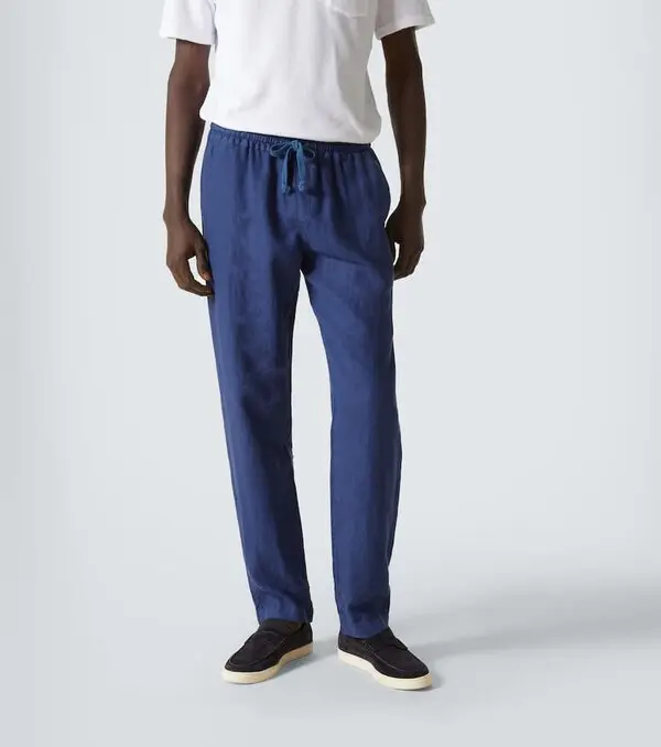 Fedeli Linen Straight Trousers