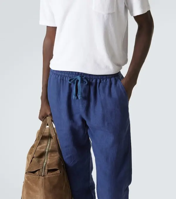 Fedeli Linen Straight Trousers