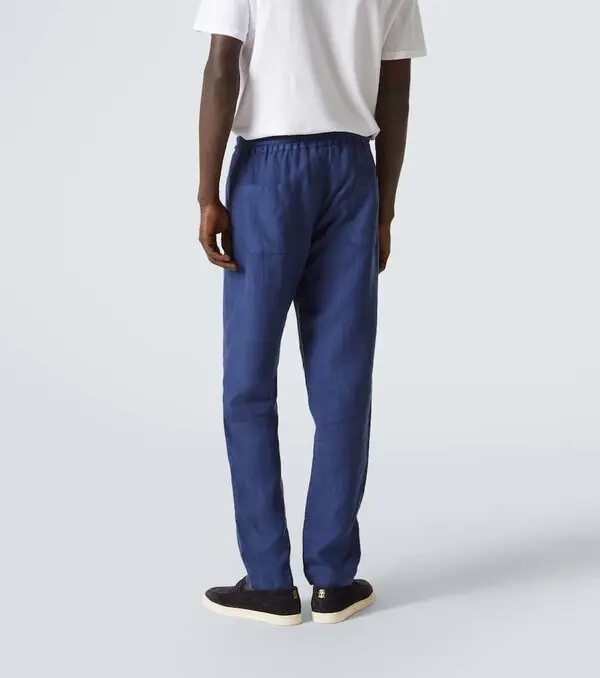 Fedeli Linen Straight Trousers