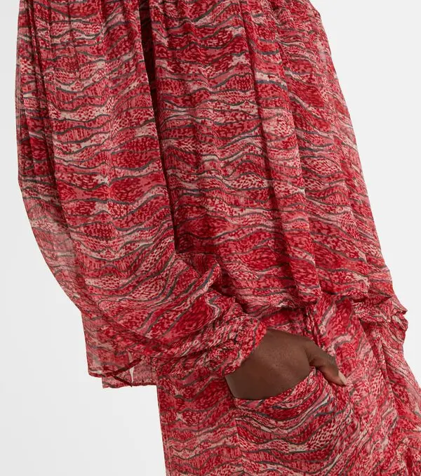 MARANT ETOILE Vutti Chiffon Blouse - Red