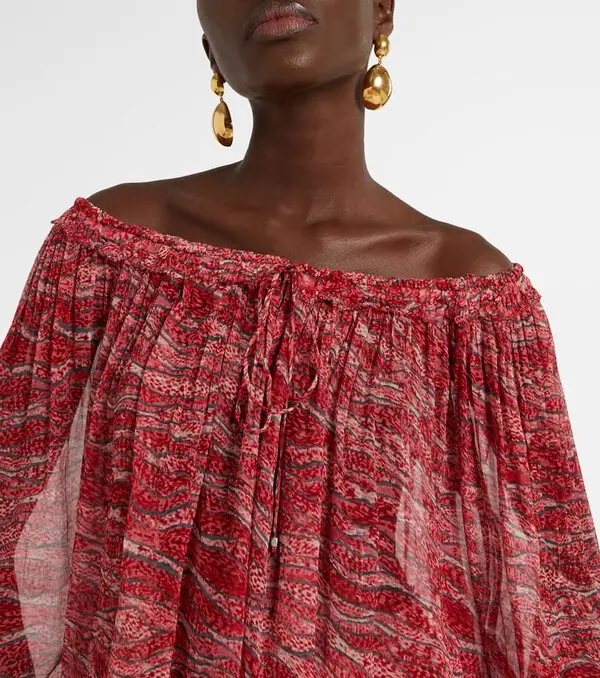 MARANT ETOILE Vutti Chiffon Blouse - Red