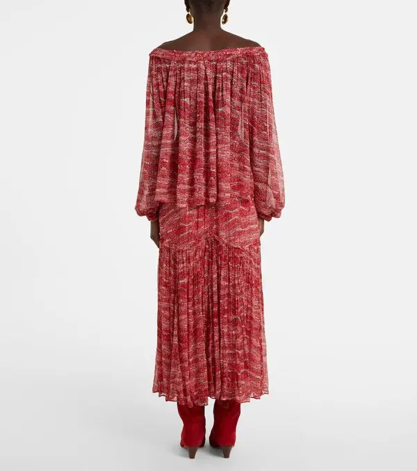 MARANT ETOILE Vutti Chiffon Blouse - Red