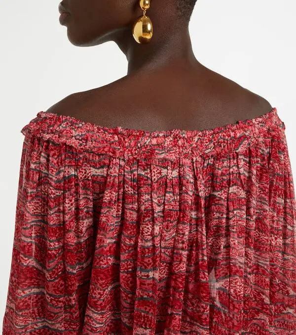 MARANT ETOILE Vutti Chiffon Blouse - Red