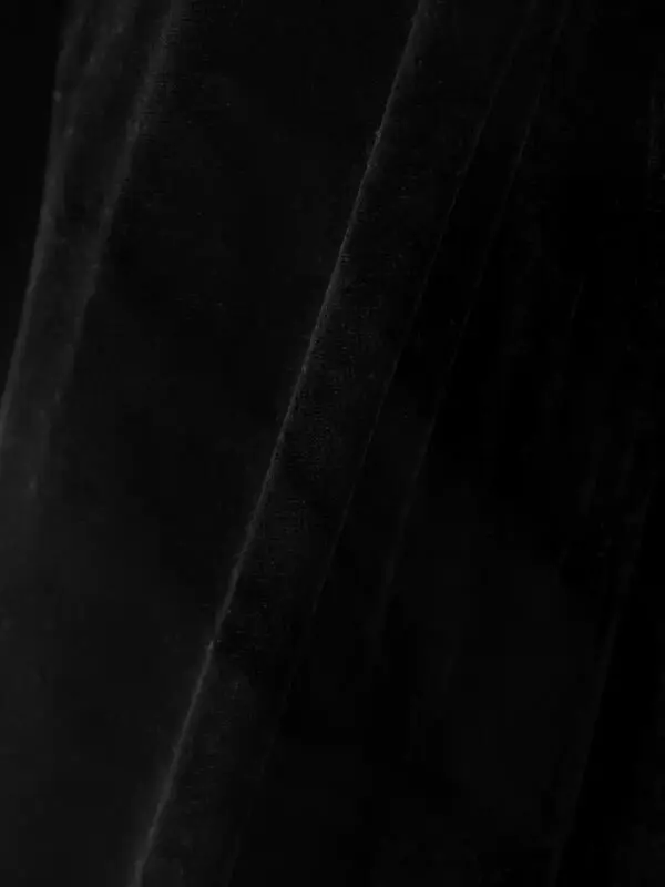Alaïa Layered Stretch-velvet Straight-leg Pants - Black