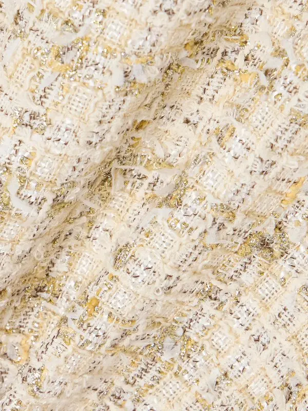 Versace Cotton-blend Tweed Mini Skirt - Neutrals