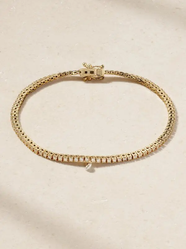 PERSEE 18-karat Diamond Tennis Bracelet - Gold