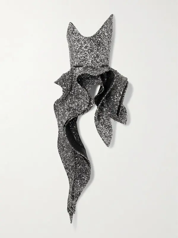 Maticevski Indiscreet Wave Strapless Asymmetric Top