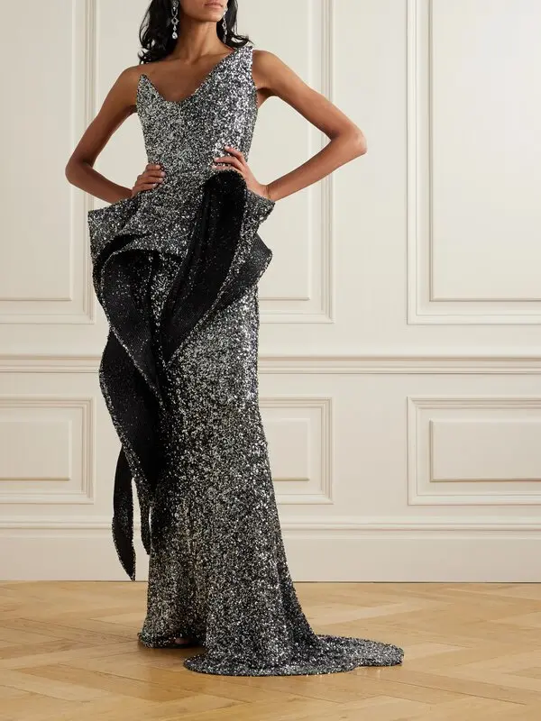 Maticevski Indiscreet Wave Strapless Asymmetric Top