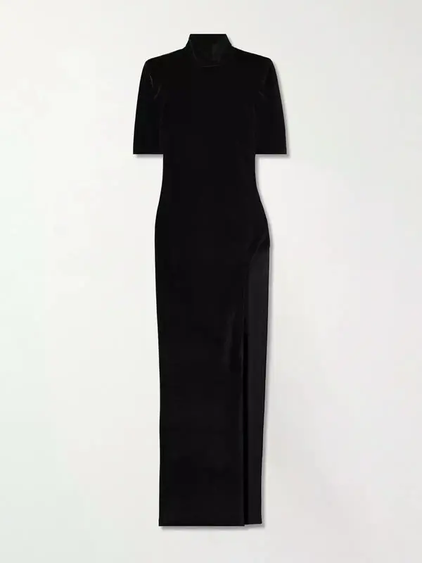 MONOT Mônot Velvet Turtleneck Gown