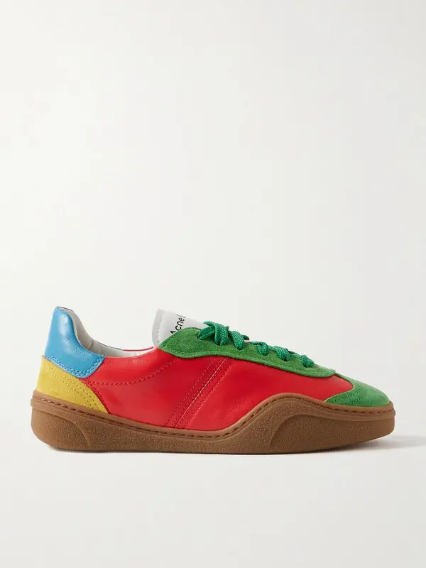 Acne Studios Suede And Leather Sneakers - Multi