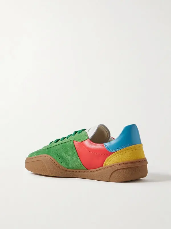 Acne Studios Suede And Leather Sneakers - Multi