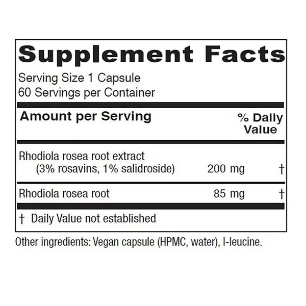 VITANICA Rhodiola Extract Plus 60 Capsules