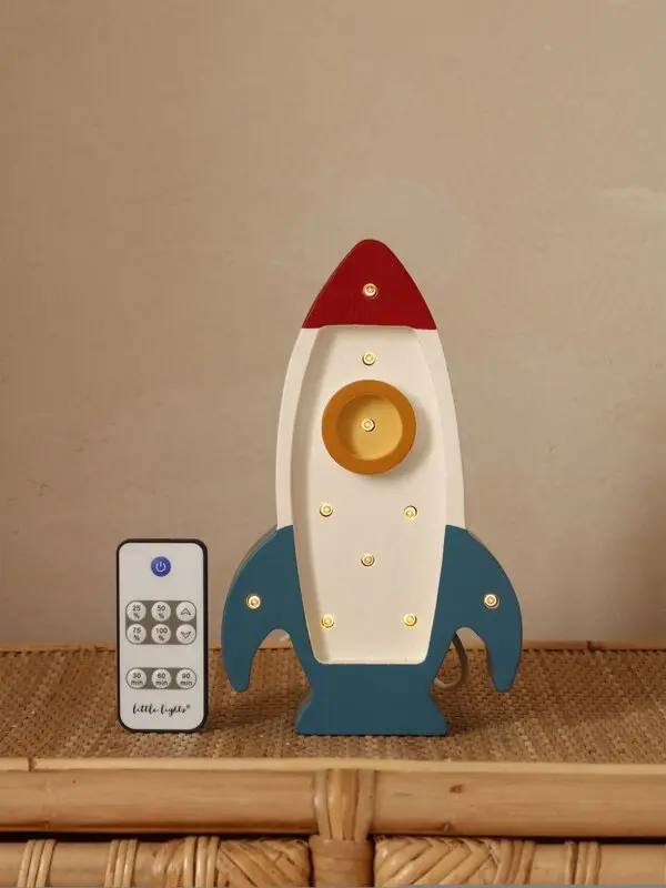 LITTLE LIGHTS Mini Space Rocket Lamp