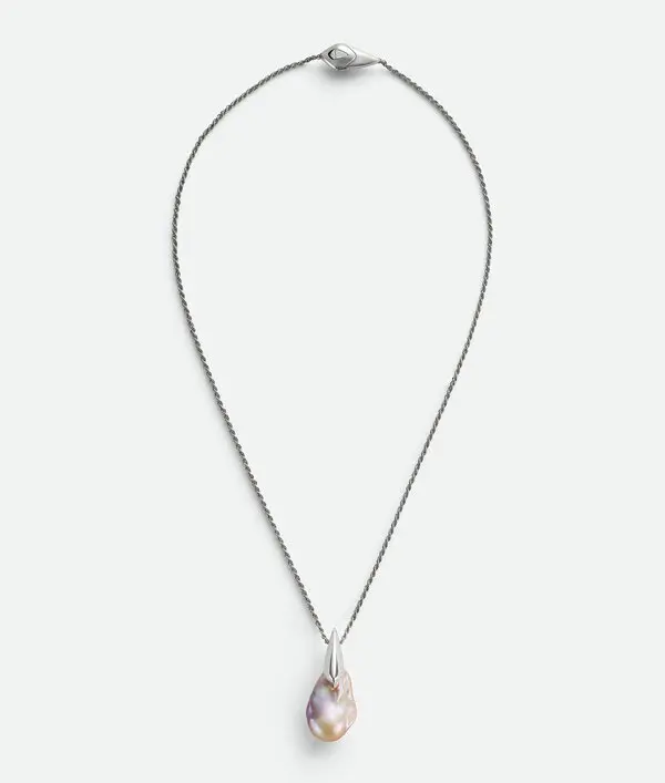 BOTTEGA  VENETA Bottega Veneta Pearl Pendant Necklace - Natural Pink