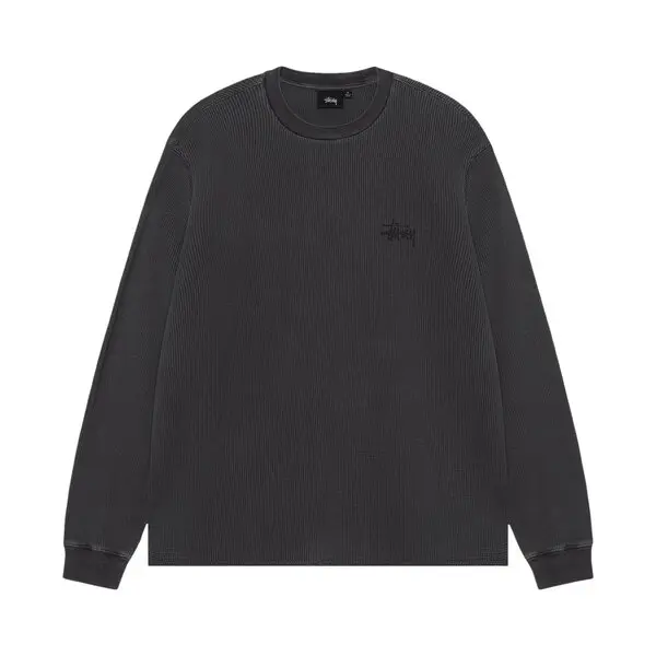 StüSsy Basic Stock Long-Sleeve Thermal - Black | Editorialist