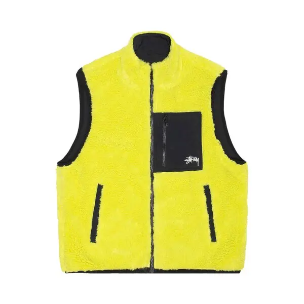 StüSsy Sherpa Reversible Vest - Multicolor | Editorialist