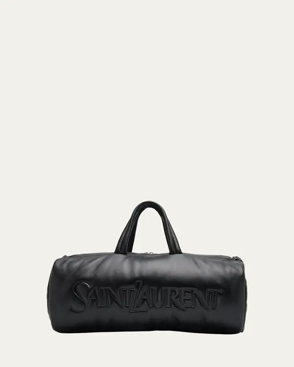 Saint Laurent Leather Duffel Bag - Black