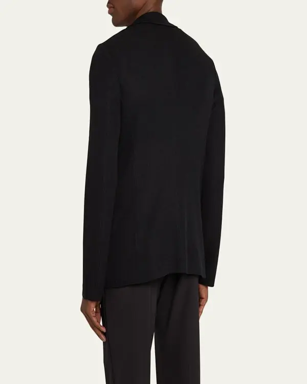 Giorgio Armani Wool-cashmere Rib Stitch Blazer