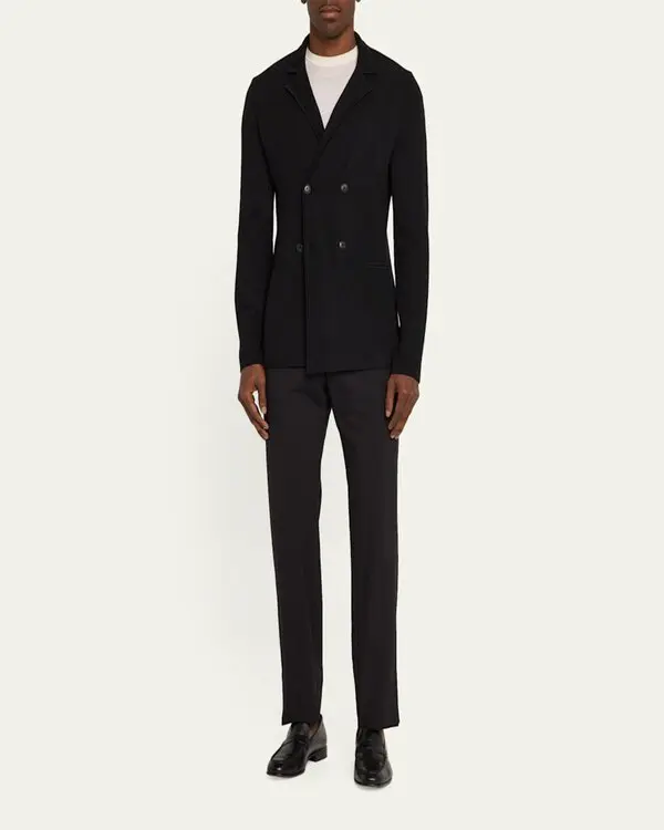 Giorgio Armani Wool-cashmere Rib Stitch Blazer