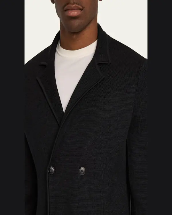 Giorgio Armani Wool-cashmere Rib Stitch Blazer