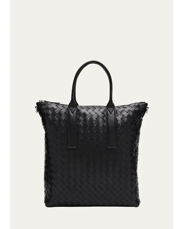 Bottega Veneta Intrecciato Zip North-south Tote Bag - Black