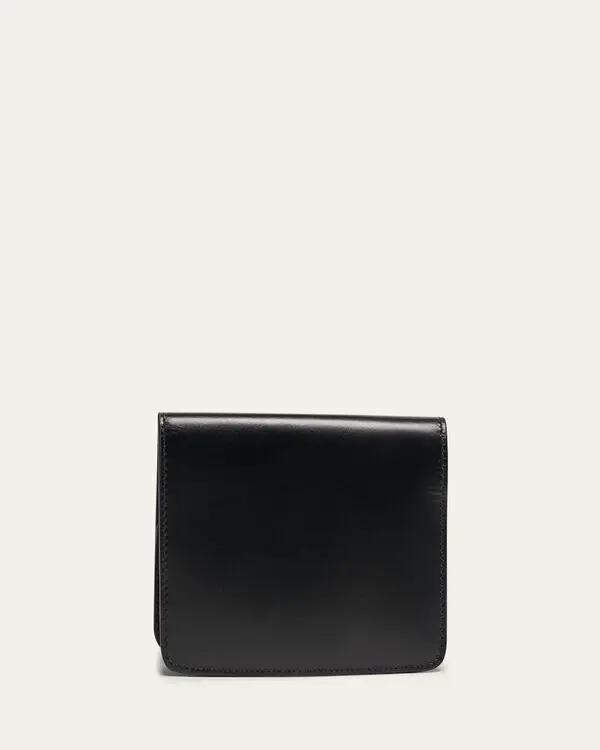 Saint Laurent Passport Holder In Calfskin - Nero