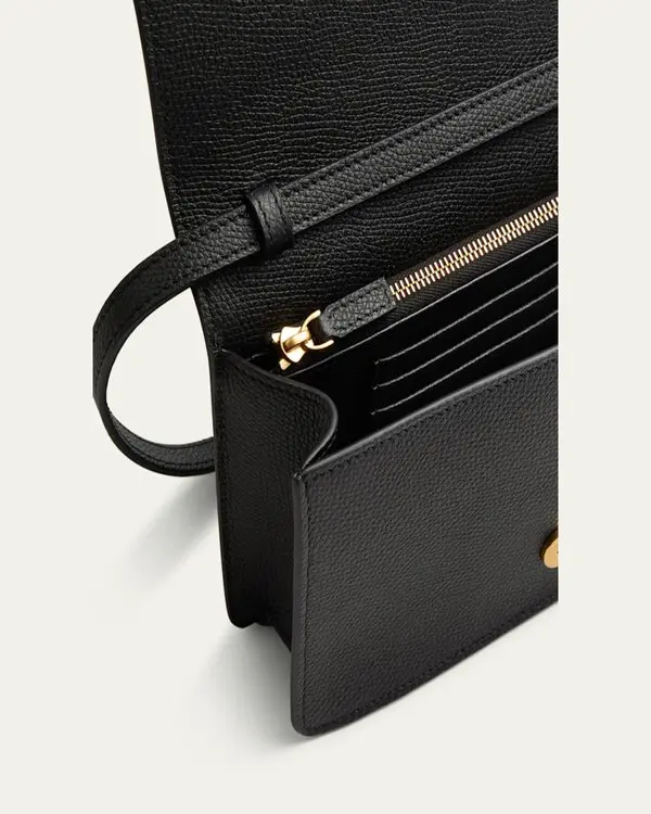 Valentino Garavani Vlogo Flap Leather Wallet