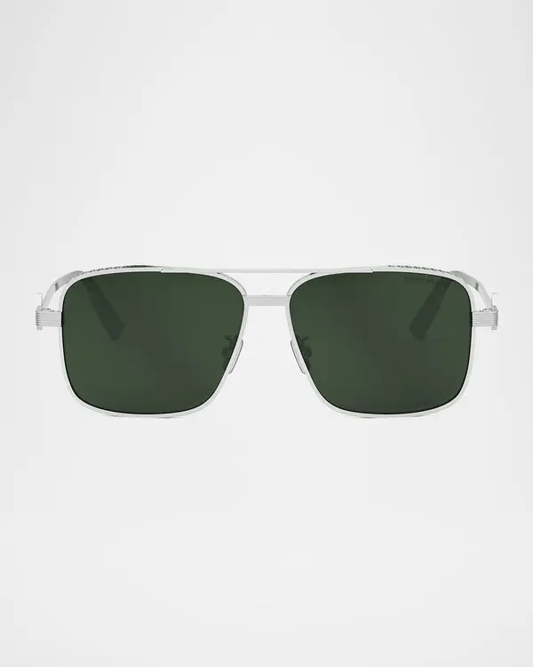 Dior Cd Diamond S9u Sunglasses - Shiny Palladiumgreen