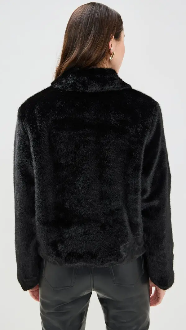 English Factory Faux Fur Collared Jacket