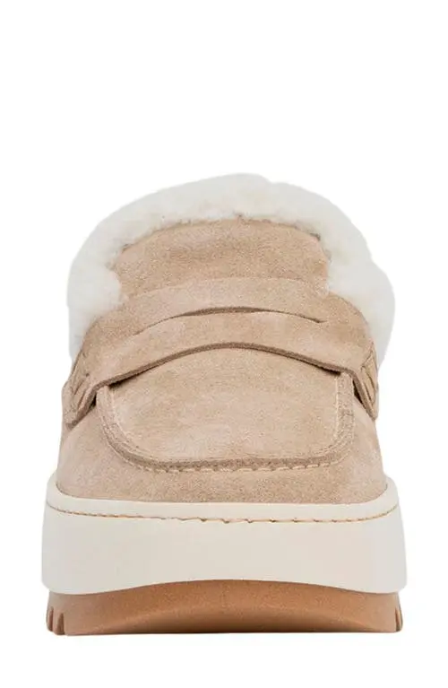 Aquatalia Amata Weatherproof Shearling Lined Mule - Ecru