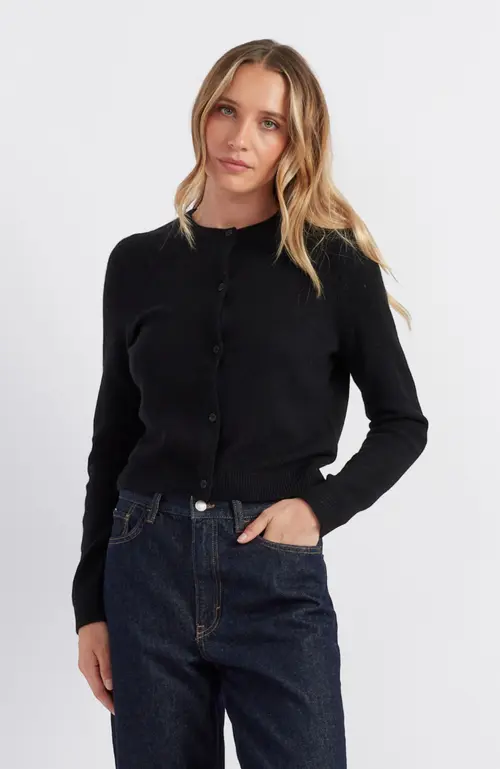 Chinti & Parker Cloud Cashmere Open Cardigan - Black