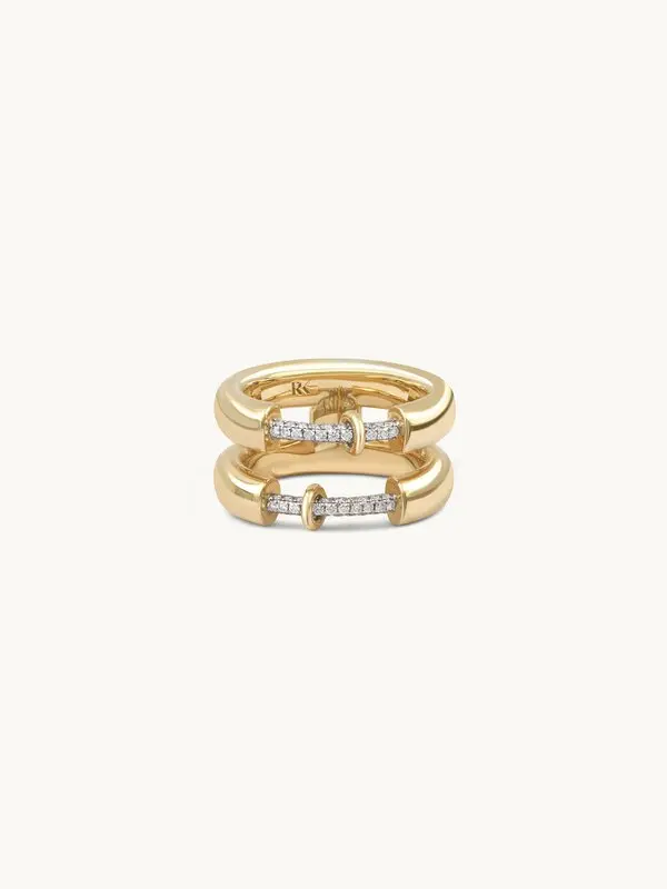 RAINBOW K Endless Ring - 14k Gold And Diamonds