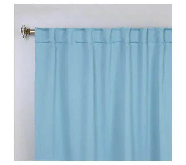 SUPERIOR Solid Room Darkening Curtains & Back T Abs Set, 42x108