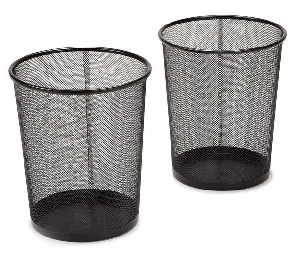 SEVILLE CLASSICS 6 Gal. Round Mesh Wastebasket Bin - One-color