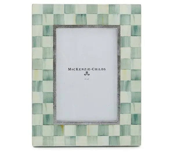 MACKENZIE-CHILDS Sterling Check Lacquer 4' X 6' Frame - One-color