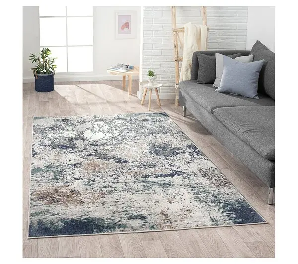 OX BAY TRADING CO. Ox Bay Abstract Modern Plush Performance Indoor 7'5'x 9'5' Rug - One-color