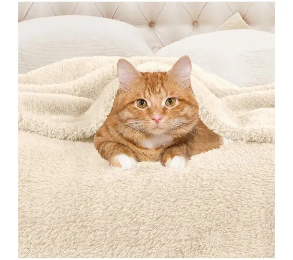 SUPERIOR Solid Fleece Plush Medium Weight Fluff Y Soft Blanket