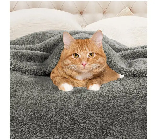 SUPERIOR Solid Fleece Medium Weight Fluffy Soft Blanket Full