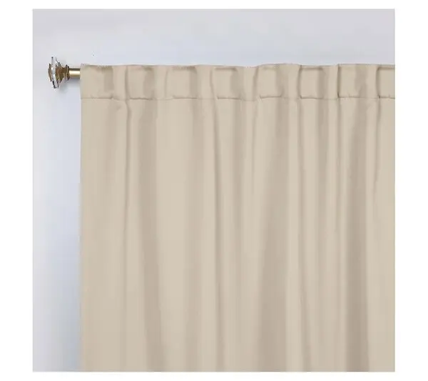 SUPERIOR Solid Room Darkening Curtains & Back T Abs Set, 42x63