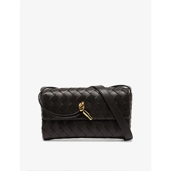 Bottega Veneta Andiamo Leather Cross-body Bag - Fondant-m Brass