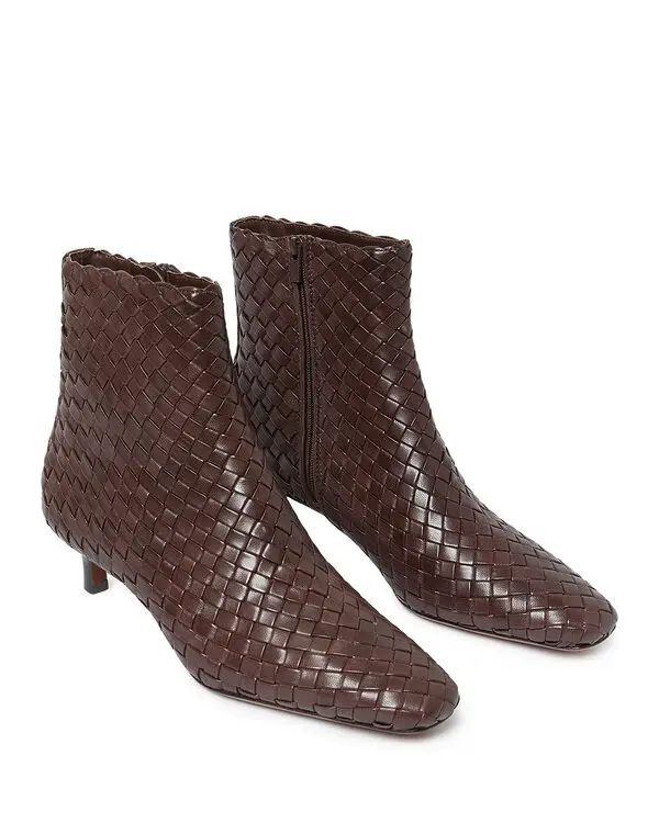 LOEFFLER RANDALL Woven Leather Ankle Boots