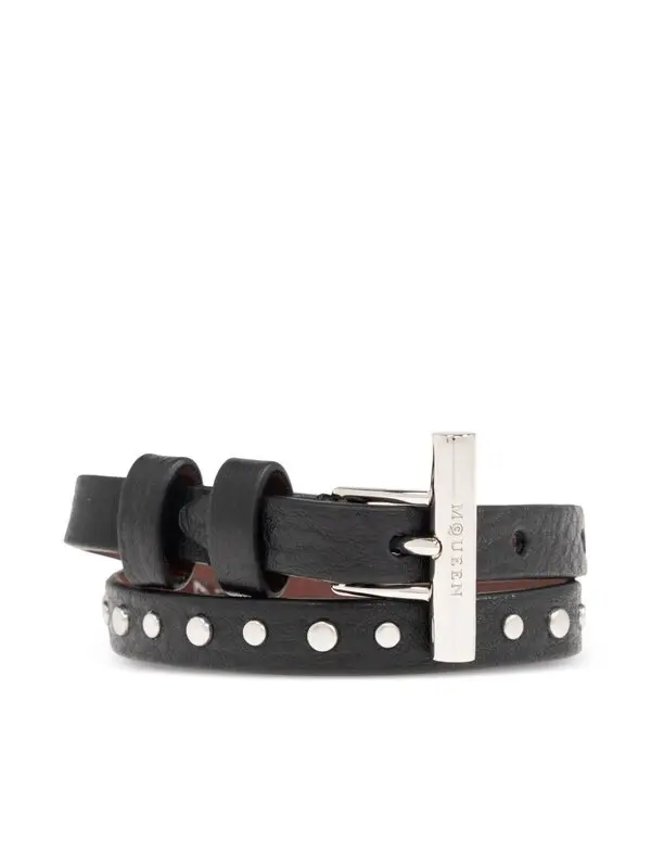 Alexander McQueen Leather Bracelet - Silver