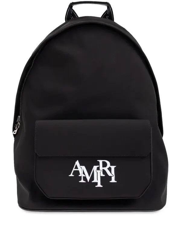 Amiri Logo-embroidered Backpack - Black