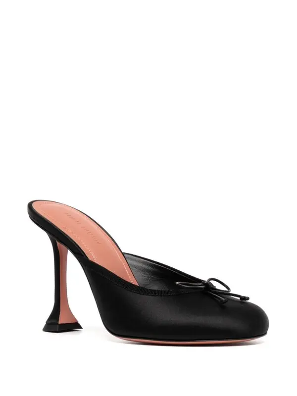 Amina Muaddi 95mm Lila Mules - Black