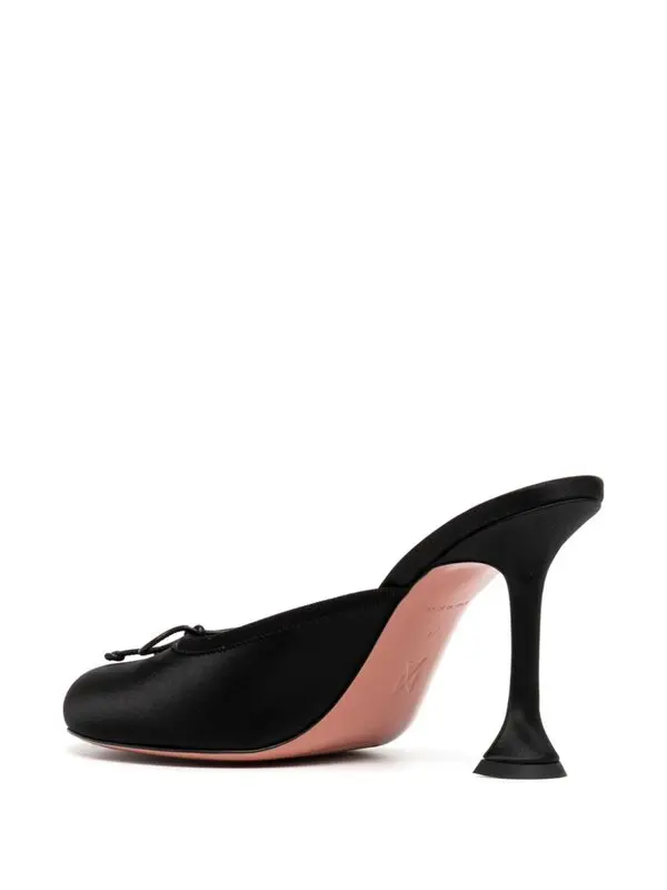 Amina Muaddi 95mm Lila Mules - Black