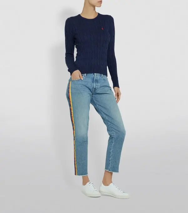 Polo Ralph Lauren Cotton Cable-knit Crewneck Sweater